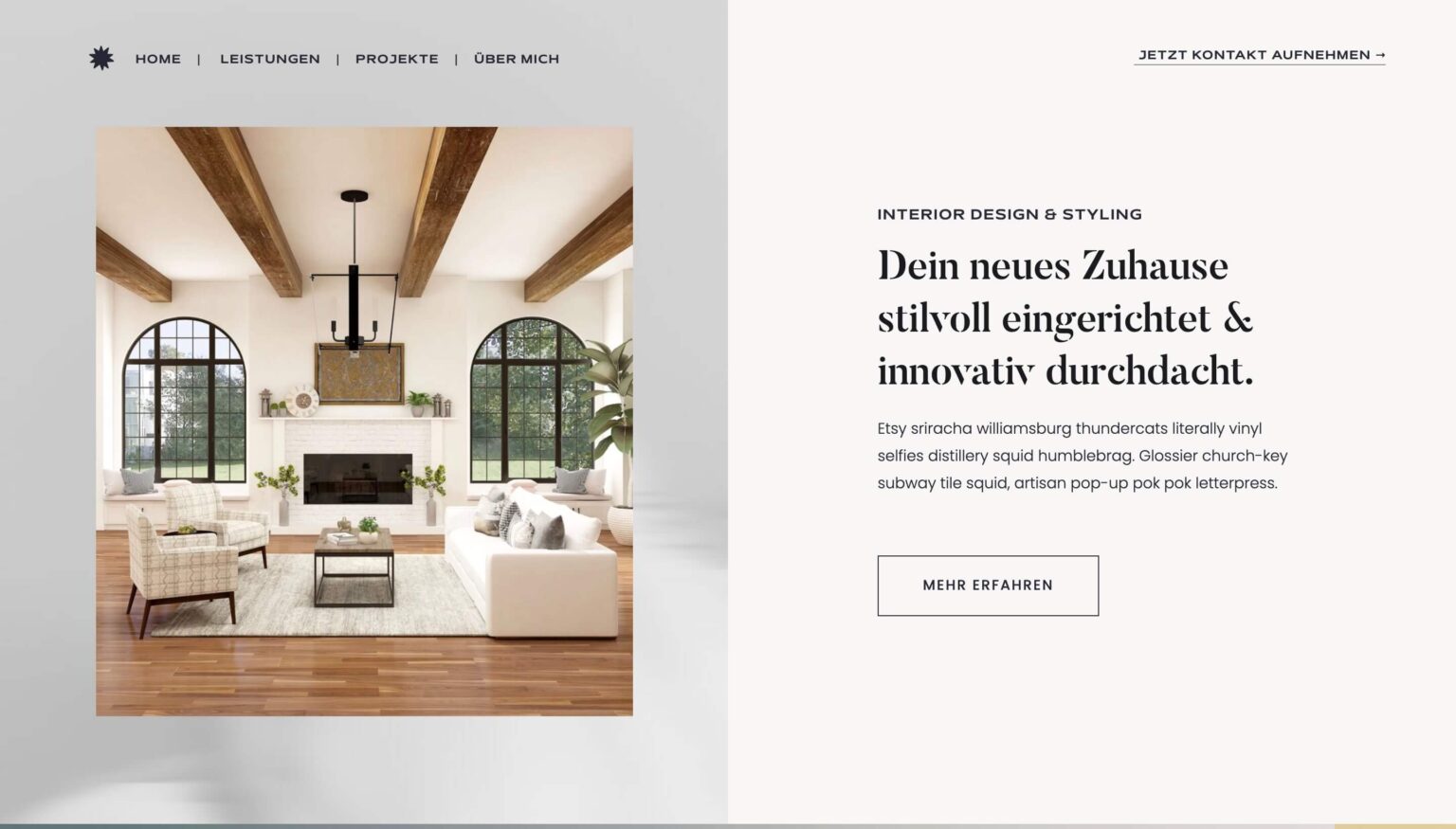 15 kreative Showit Website Header Beispiele - Juliafranke.design