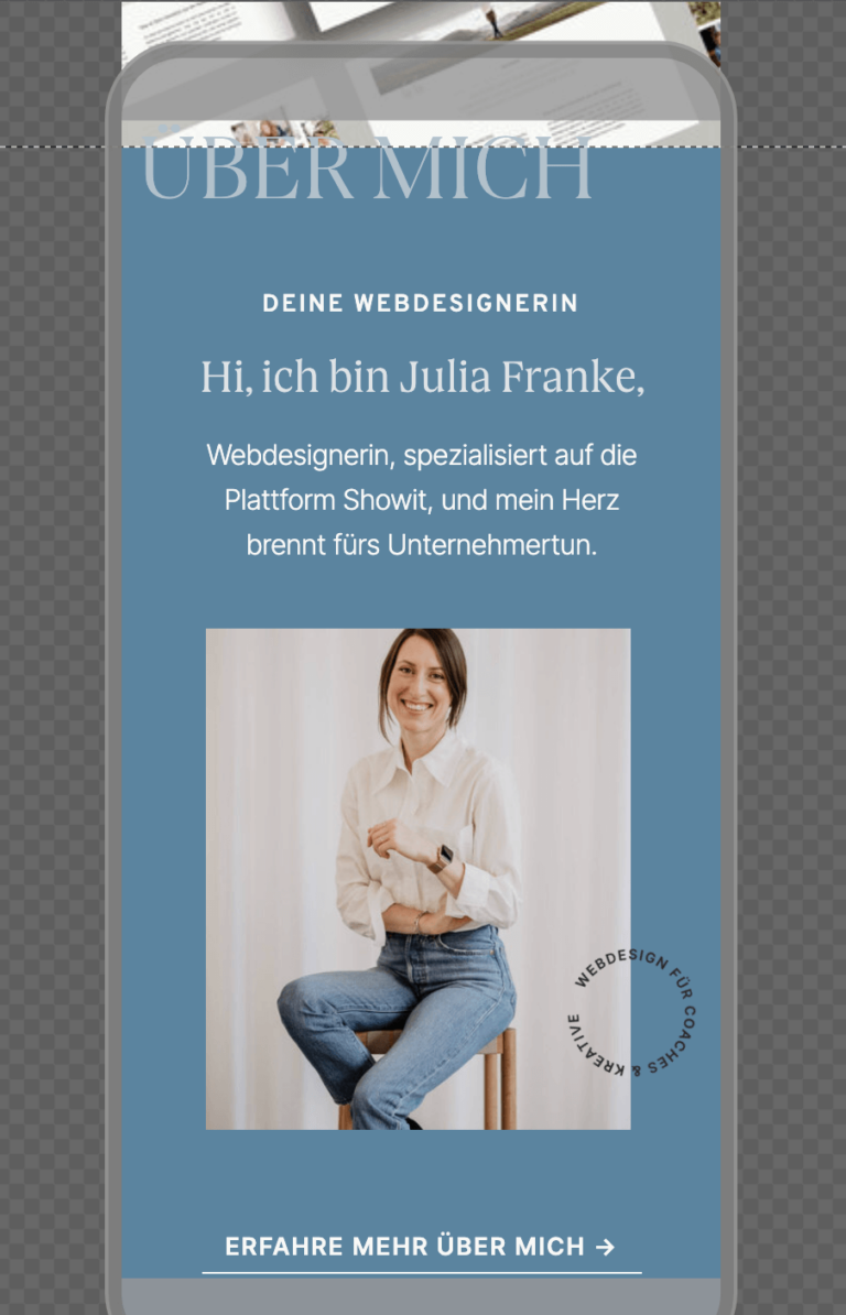 Vertikaler Text in Webseite darstellen - ohne CSS - Juliafranke.design